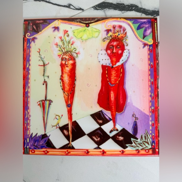 wendy costa | Kitchen | King Queen Carrot Trivet 8x8 | Poshmark